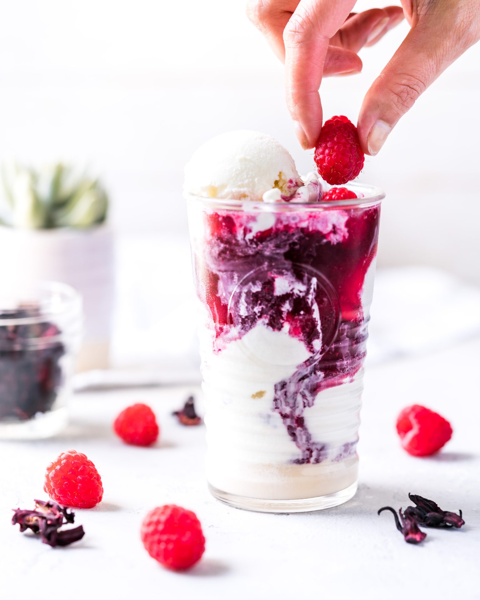 Boozy Horchata Hibiscus Float - The Social Sipper