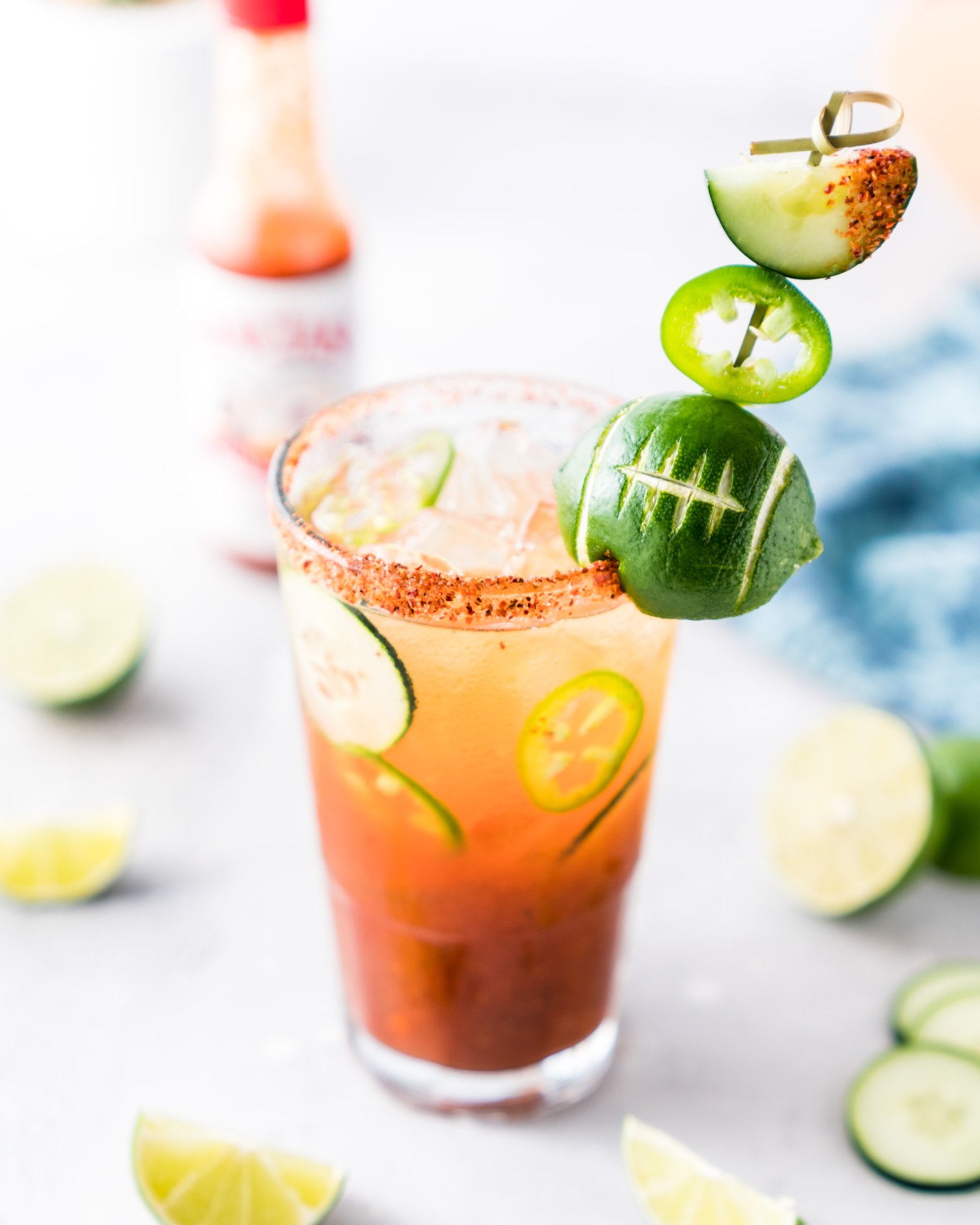 Spicy Cucumber Michelada (Easy Beer Cocktai Recipe - The Social Sipper