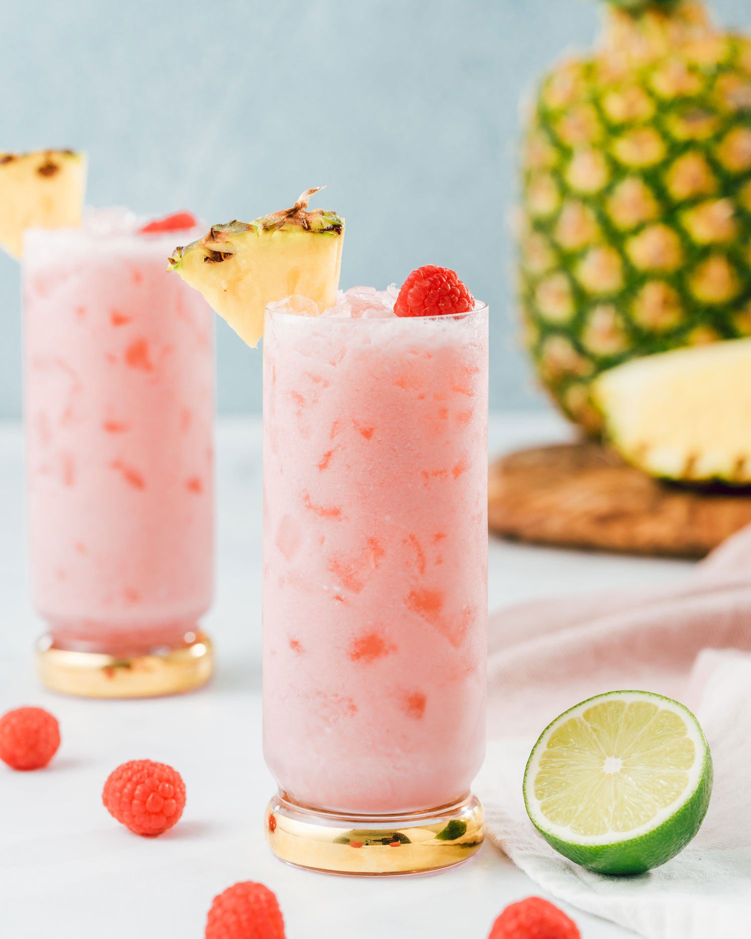 Creamy Tropical Raspberry Cocktail - The Social Sipper