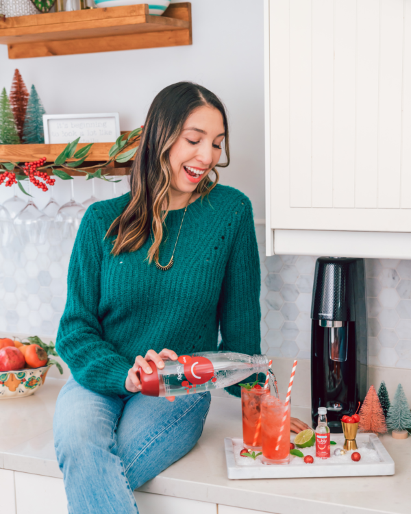 Merry Cherry Cocktail with bubly water x SodaStream - The Social Sipper