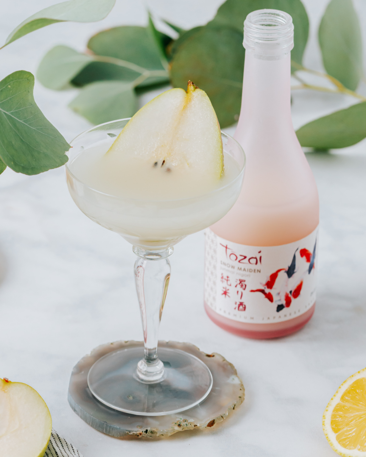 Ginger Pear Sake Cocktail - The Social Sipper