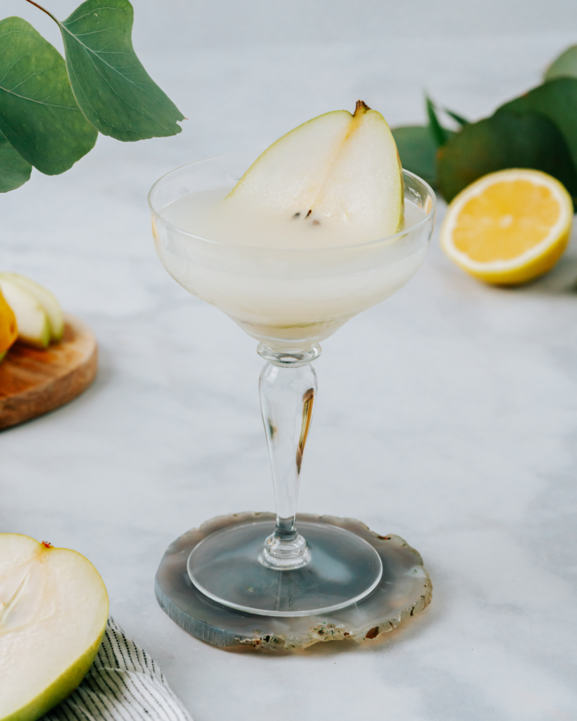 Ginger Pear Sake Cocktail - The Social Sipper