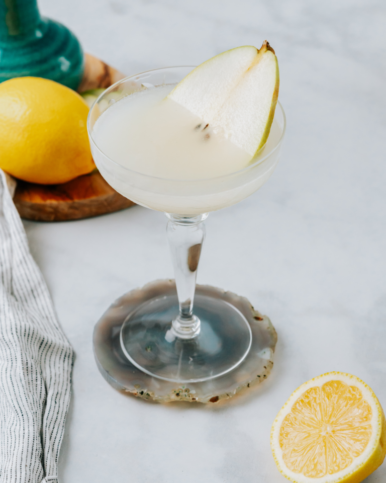 Ginger Pear Sake Cocktail - The Social Sipper