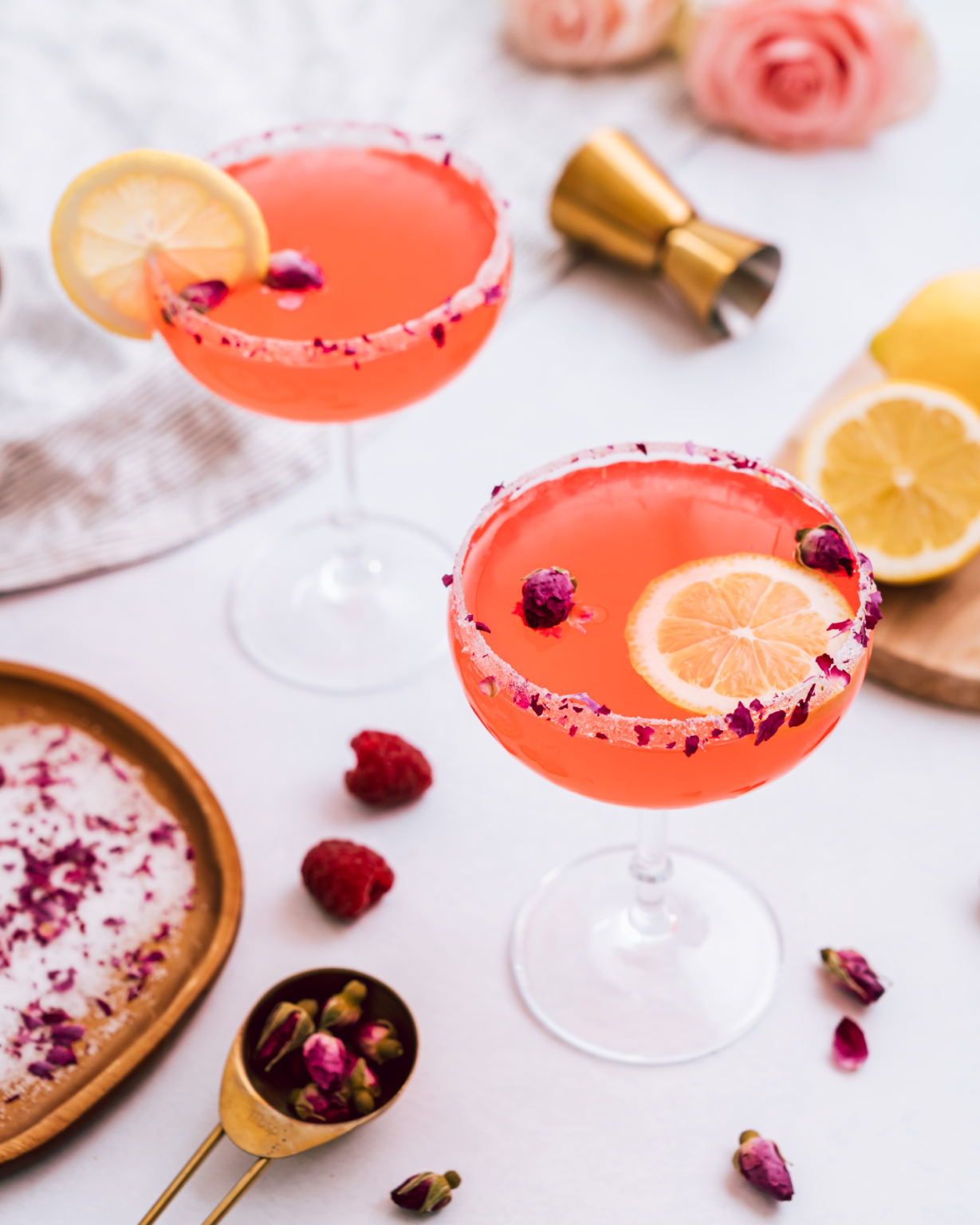 Raspberry Rose Lemon Drop - The Social Sipper