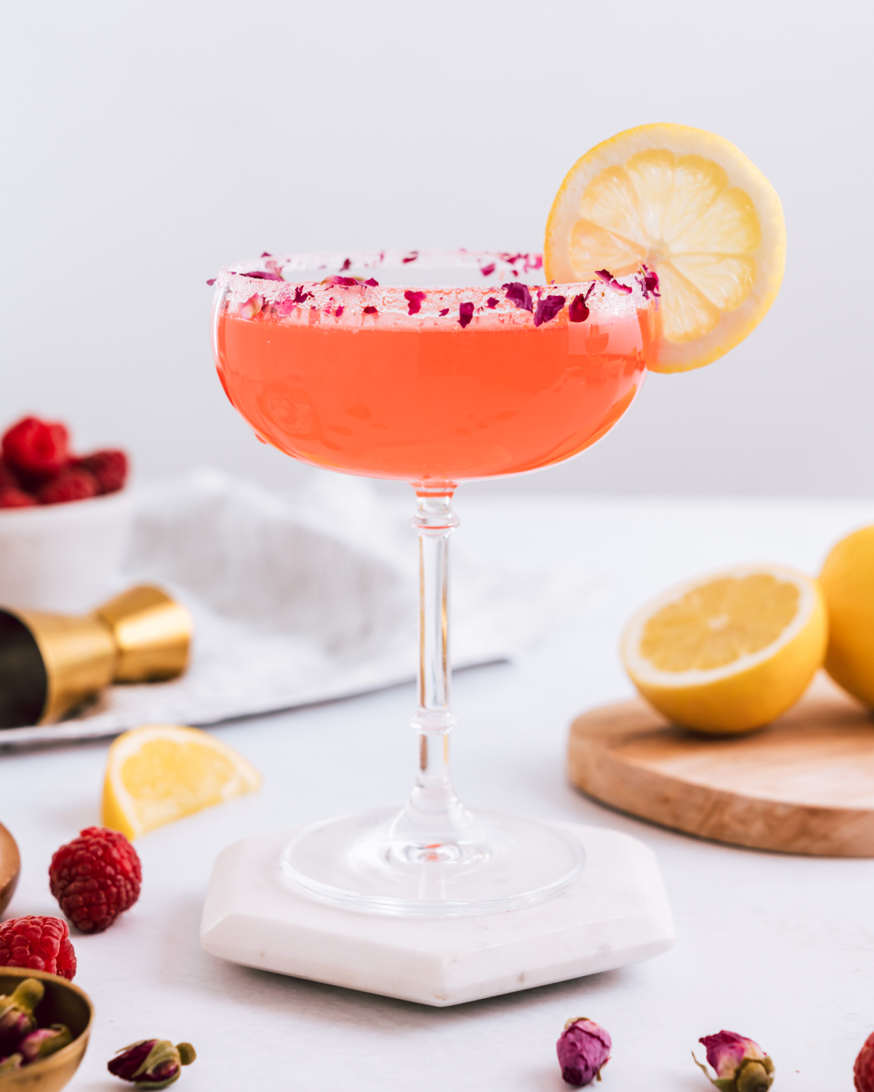 Raspberry Rose Lemon Drop - The Social Sipper