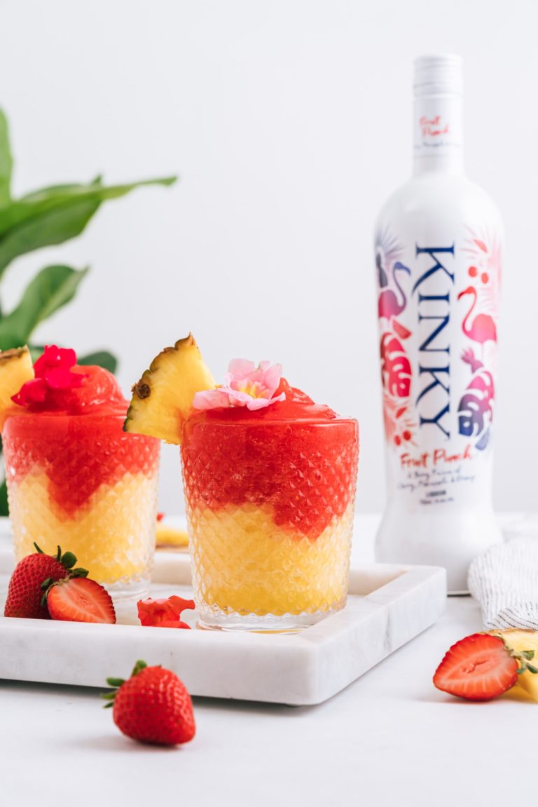 The Perfect Boozy Slushy - Spiked Fruit Punch Slush - The Social Sipper