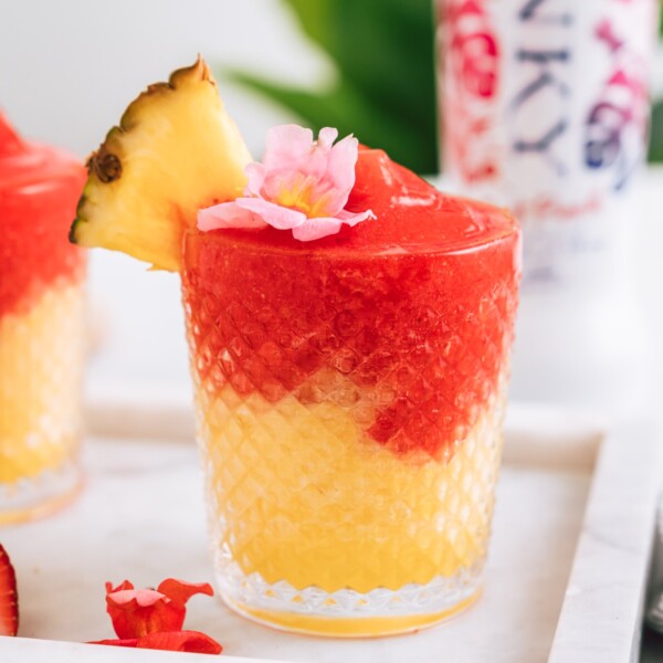 The Perfect Boozy Slushy - Spiked Fruit Punch Slush - The Social Sipper