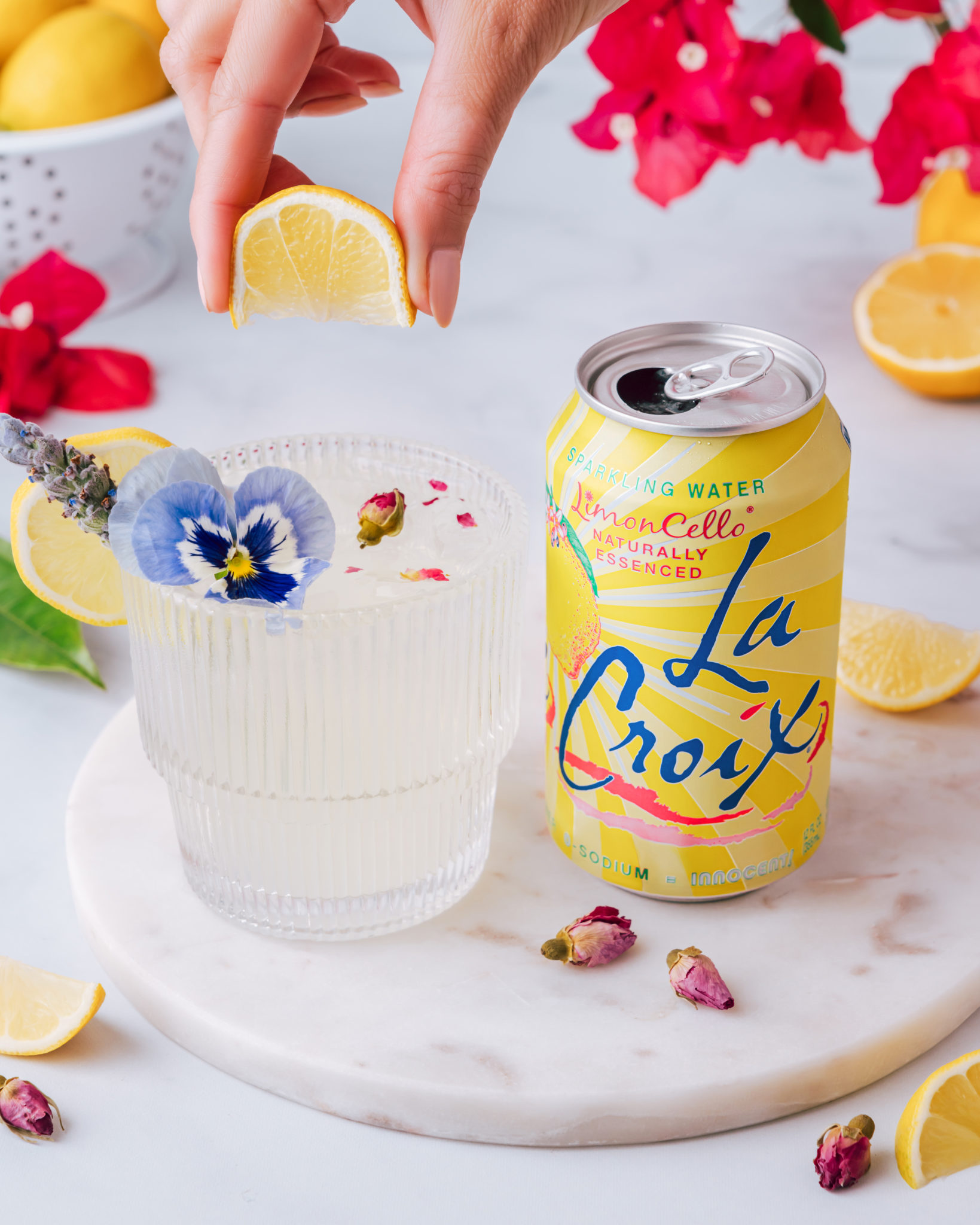 3-ingredient Drink: Limoncello Rose Mocktail - The Social Sipper