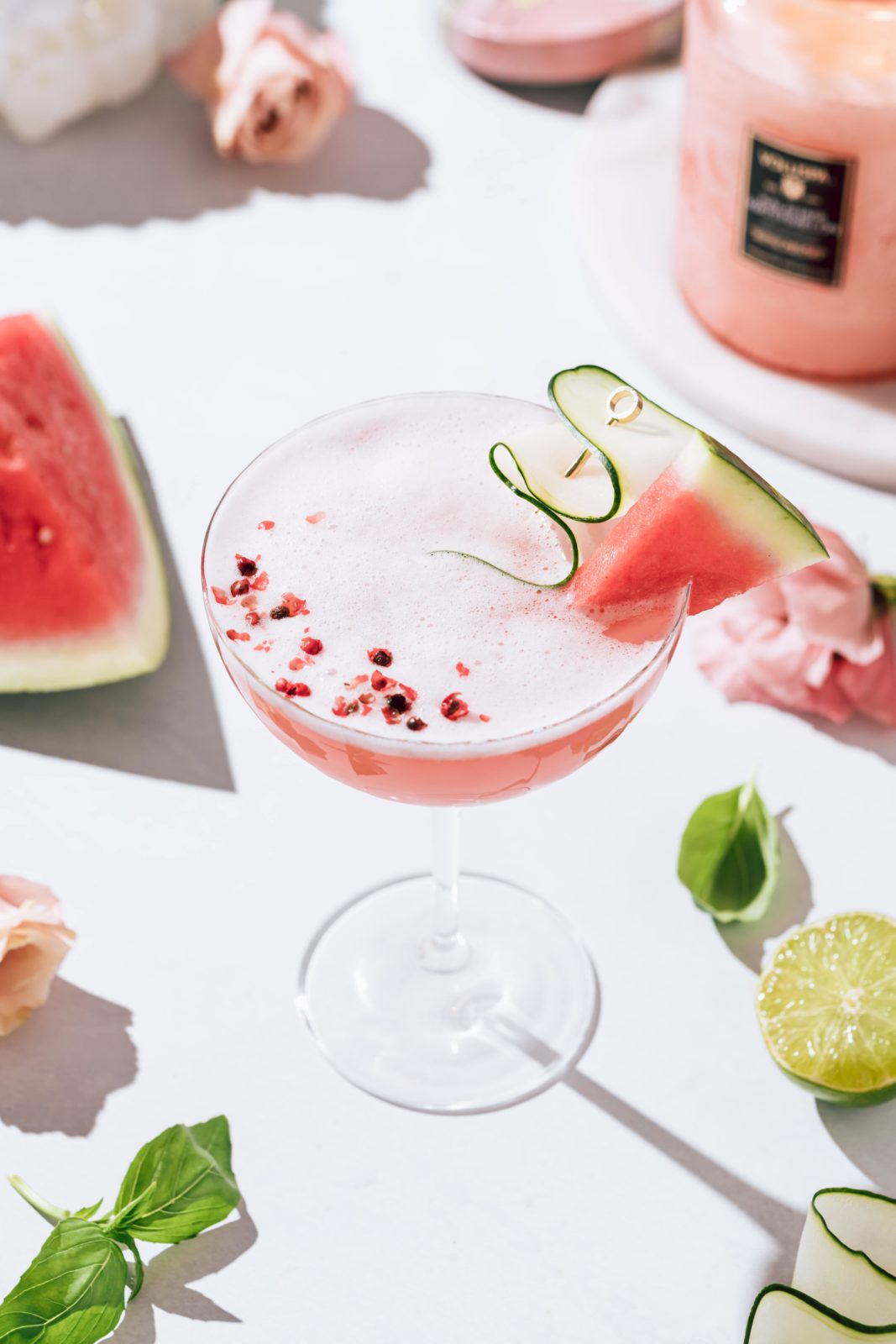 Watermelon Basil Mocktail - The Social Sipper