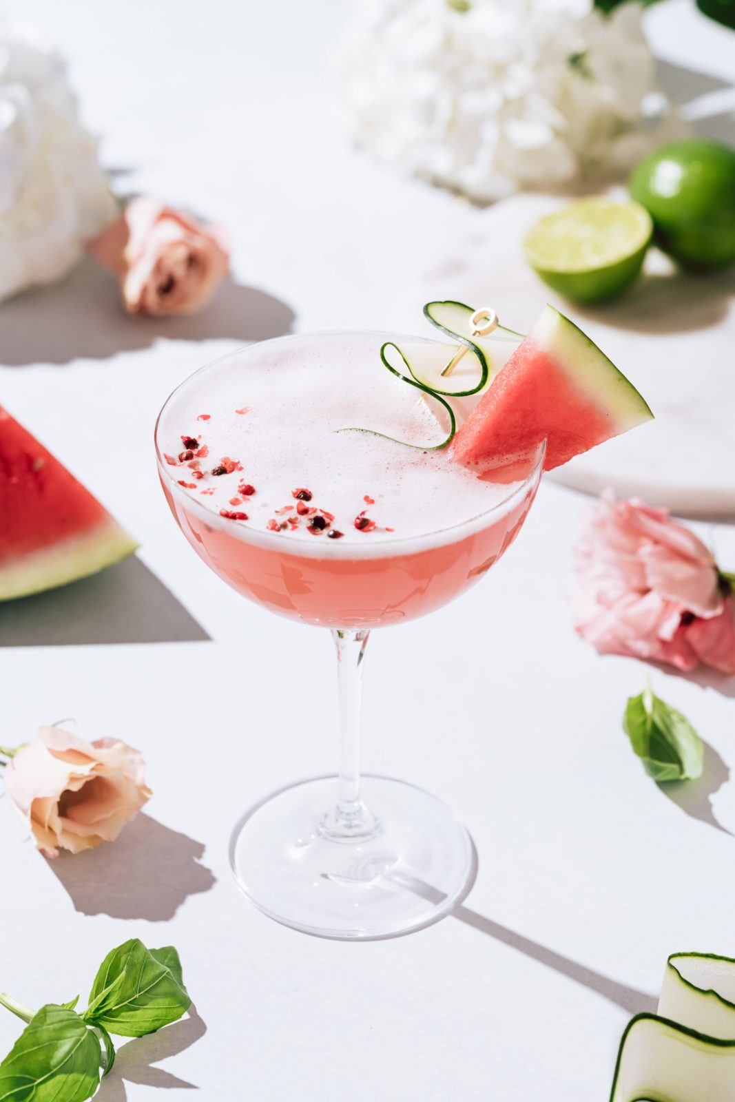 Watermelon Basil Mocktail - The Social Sipper