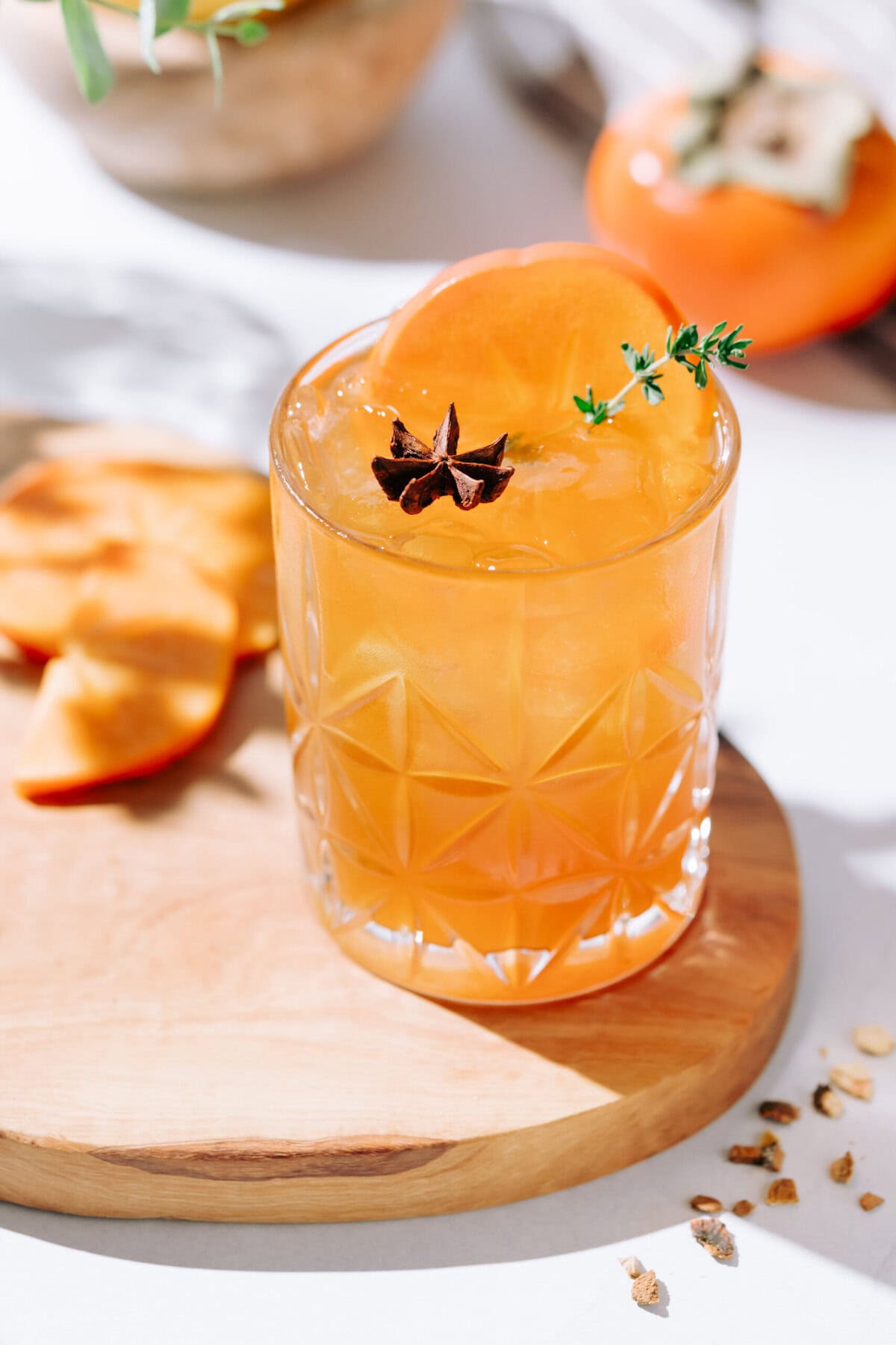 Spiced Persimmon Mocktail - The Social Sipper