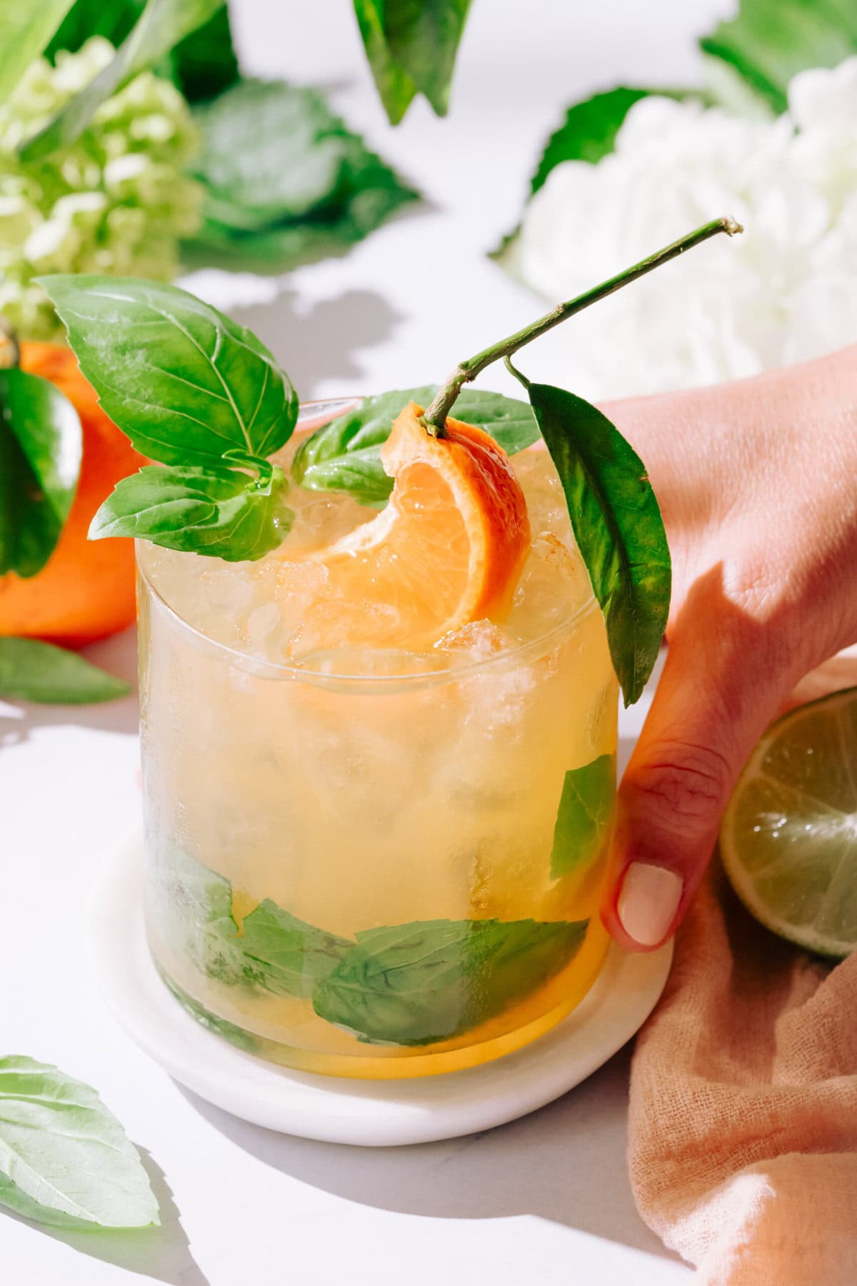 Citrus Basil Smash Mocktail - The Social Sipper