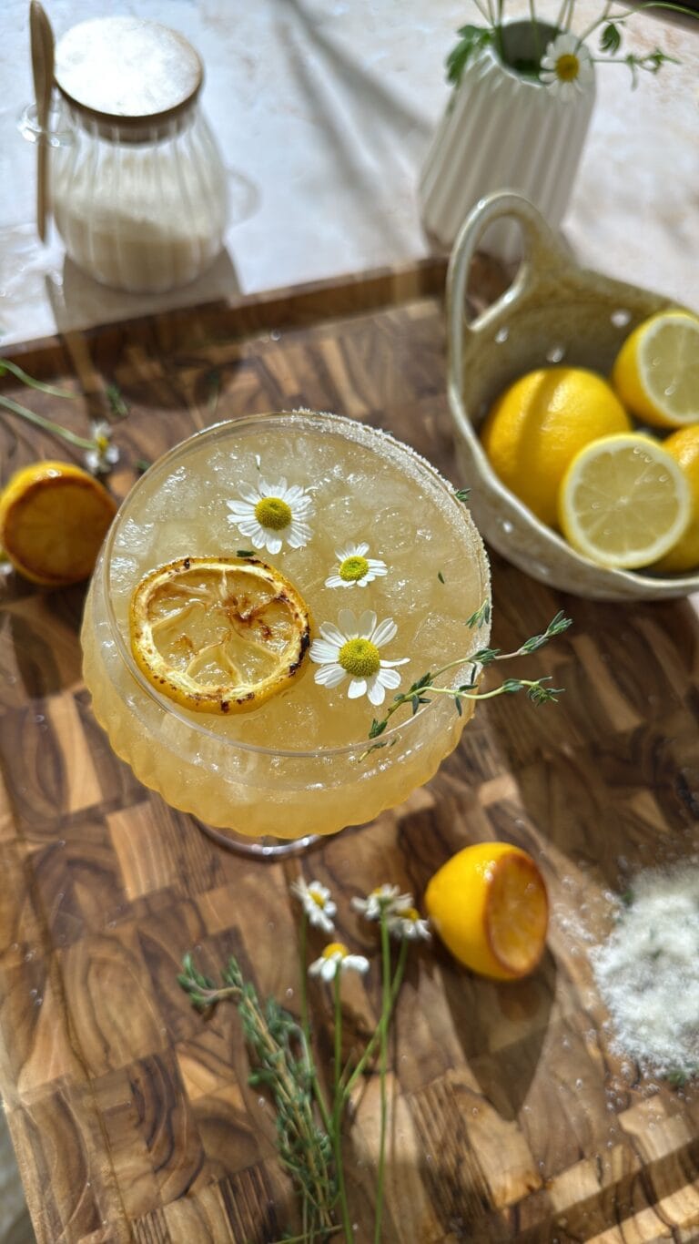 Charred Lemon Ginger Mocktail - The Social Sipper