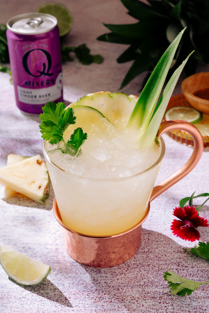 Easy Pineapple Mezcal Mule - The Social Sipper
