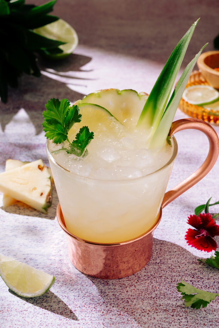 Easy Pineapple Mezcal Mule - The Social Sipper