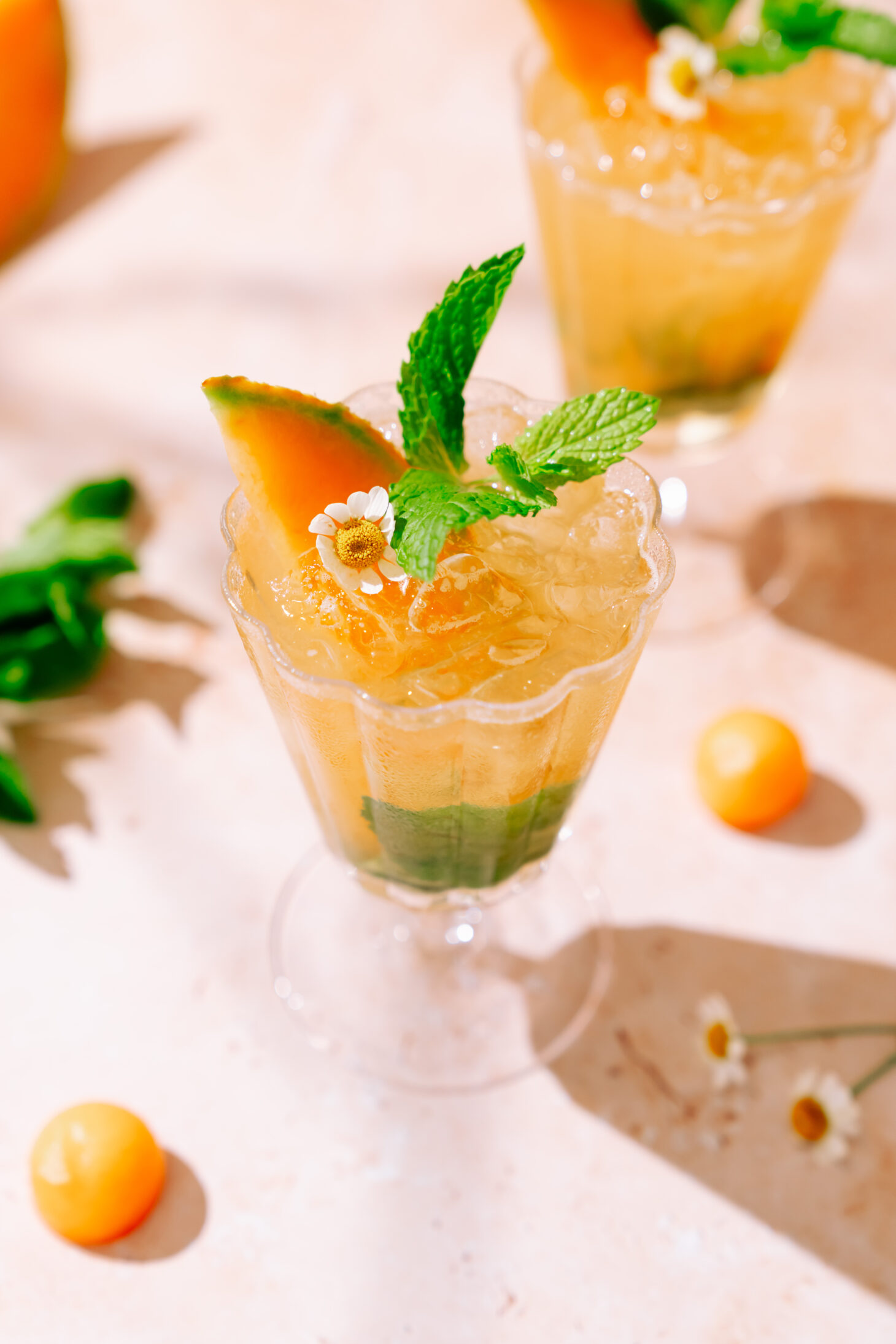 Cantaloupe Hugo Spritz (Easy Melon Spritz Recipe) - The Social Sipper
