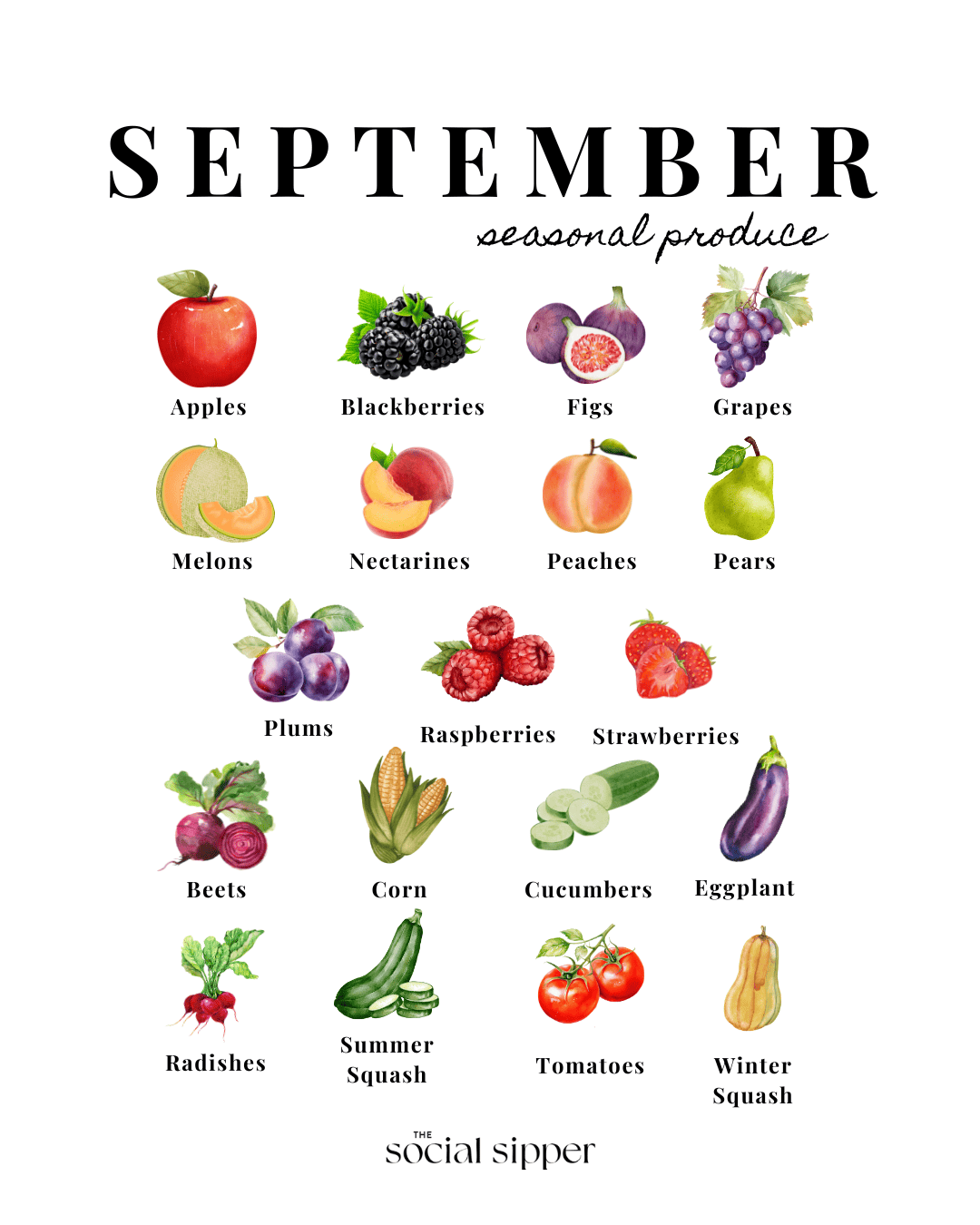 Best September Seasonal Produce (with Cocktails + Mocktails) - The ...