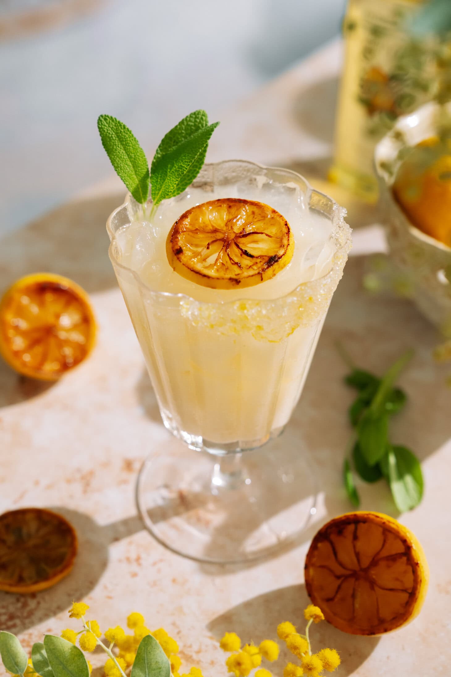 Creamy Limoncello Cocktail with Charred Lemon (Low-Alcohol) - The ...